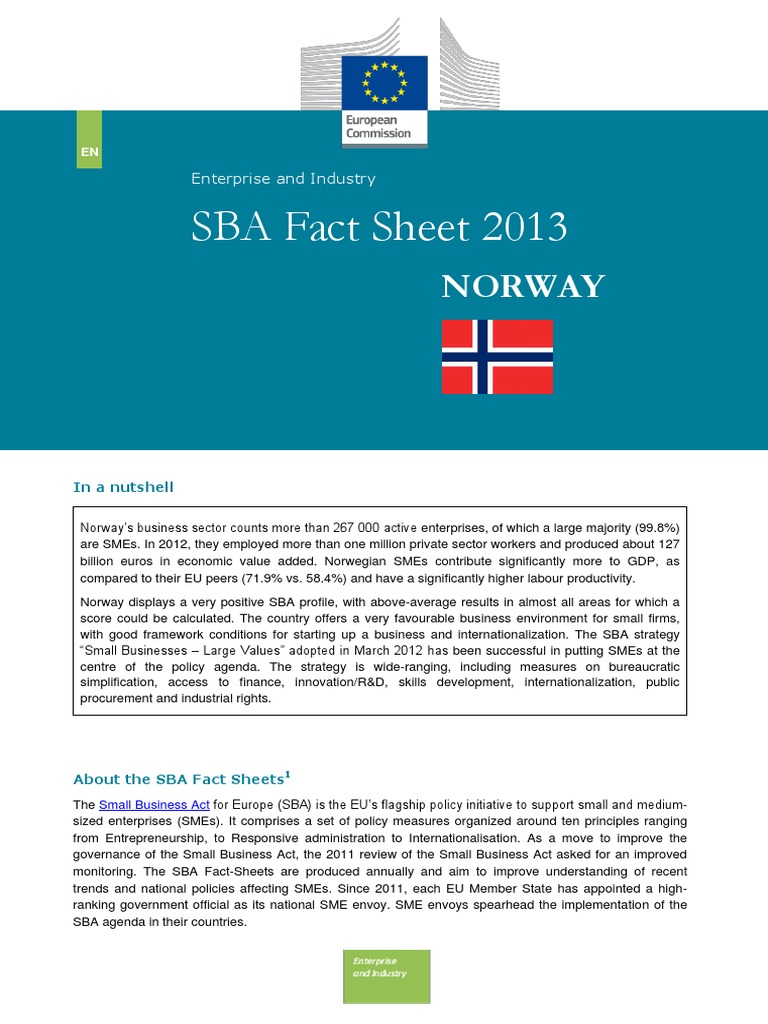 Norway's Economy | PDF | Norway | Small And Medium Sized Enterprises