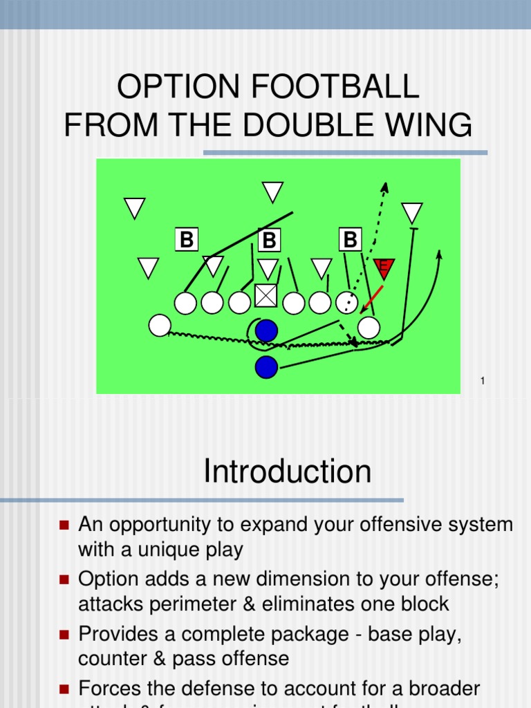 Double Wing Option Football Plays | PDF | Sports Rules And Regulations ...