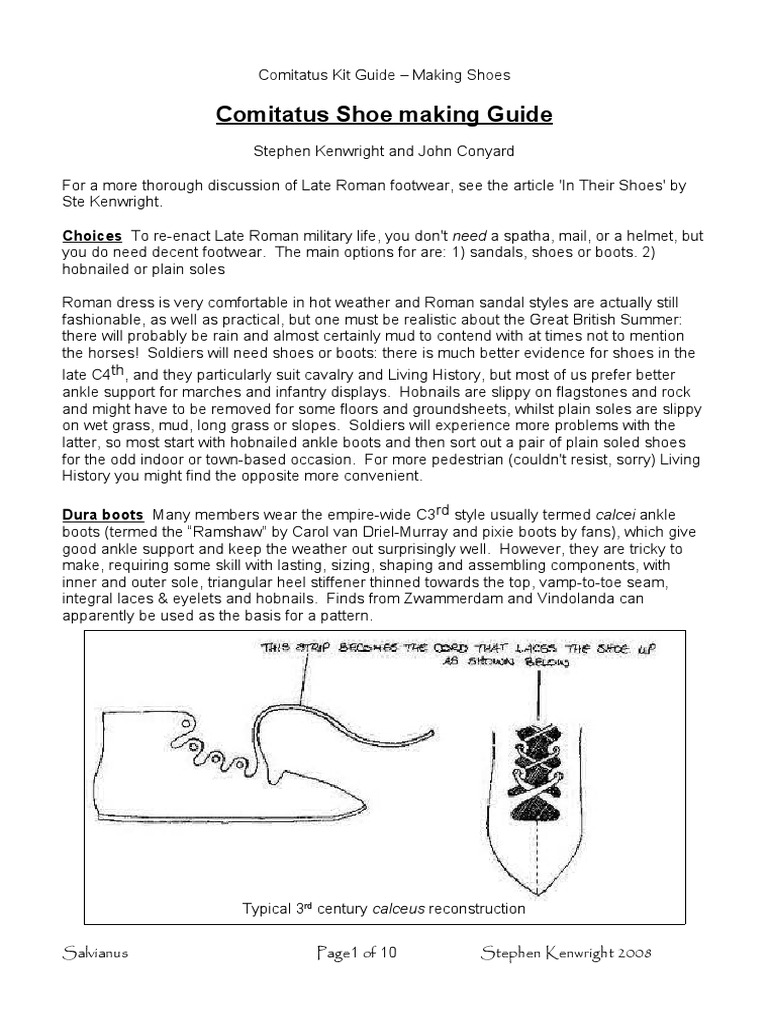 Comitatus Shoemaking Guide Revised Web | PDF | Shoe | Seam (Sewing)