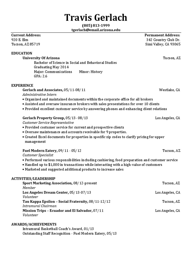 Travis Gerlach's Resume | PDF | Career & Growth | Business