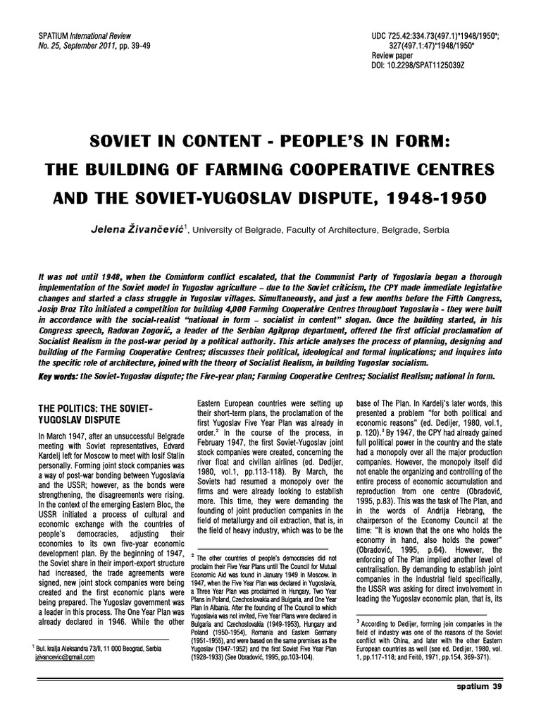 Soc Realizam | PDF | Socialist Federal Republic Of Yugoslavia | Soviet ...