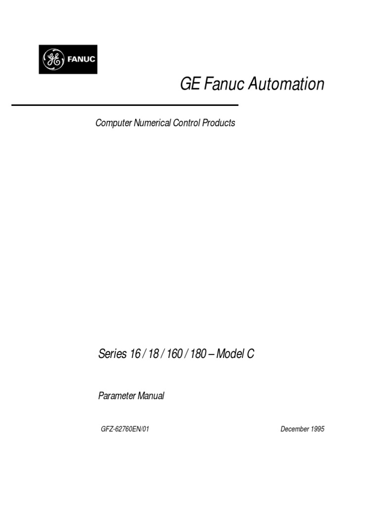 Fanuc 16 18 160 180-Modell C Parameter Manual B-62760EN 01 | PDF | Parameter (Computer ...