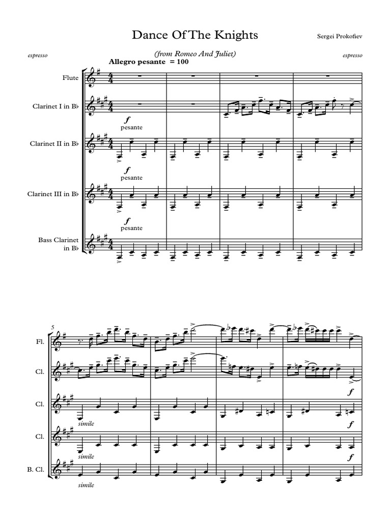 Dance of Knights - Full Score | PDF | Théorie de la musique ...