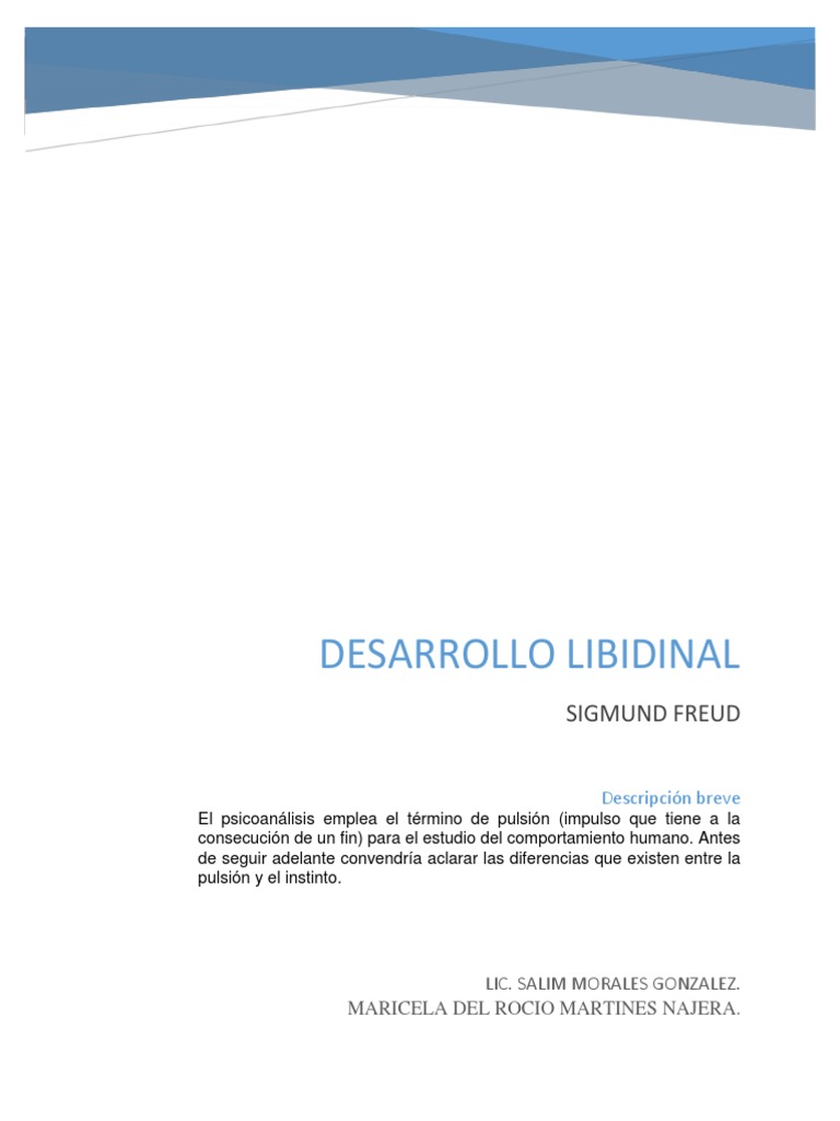 Desarrollo Libidinal en Freud | PDF | Libido | Psicoanálisis