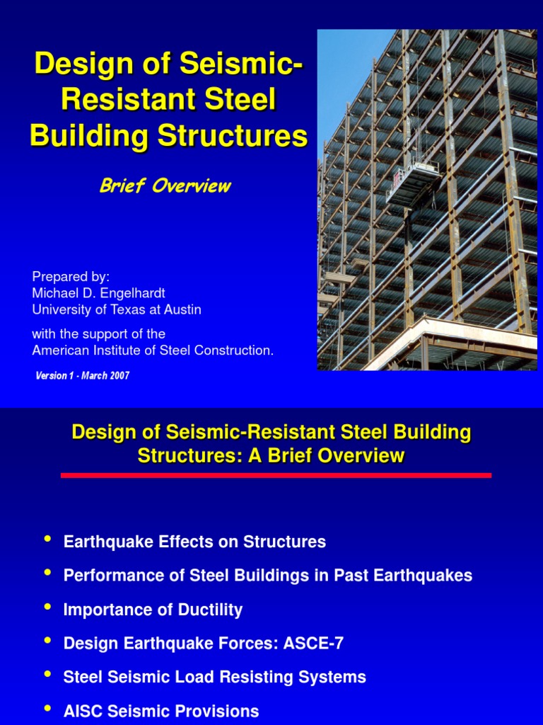 AISC Seismic Design-ModuleUG-Brief Overview | PDF | Earthquake ...