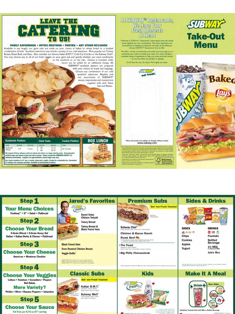 Subway Menu | PDF
