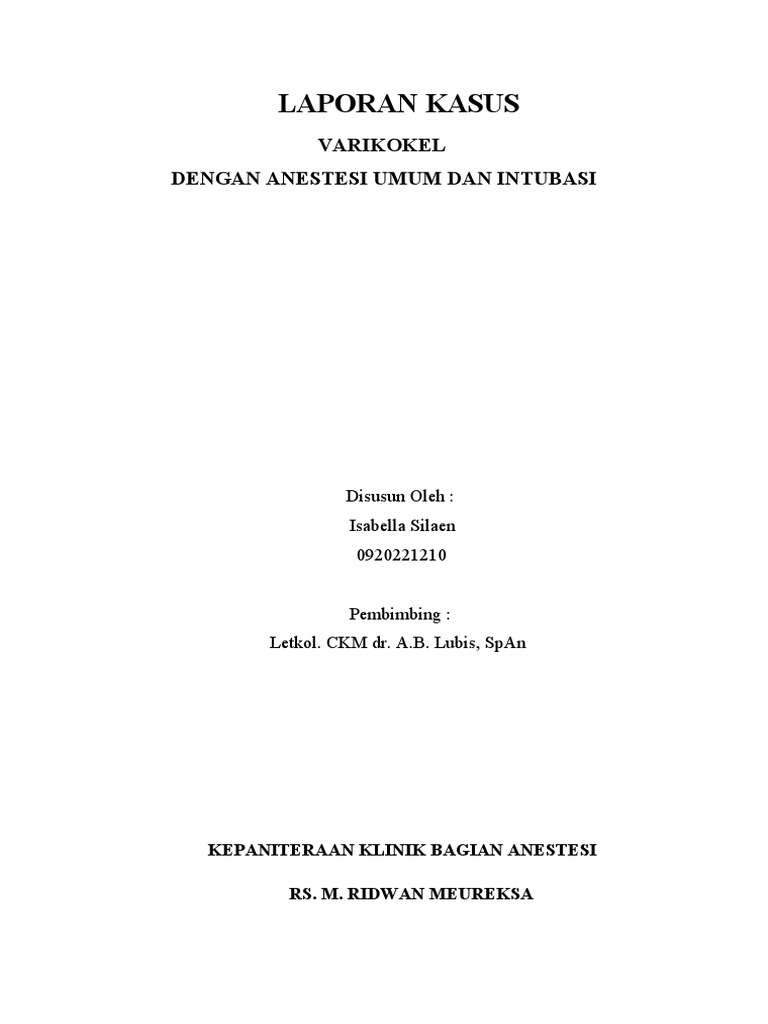 Laporan Kasus Varikokel | PDF