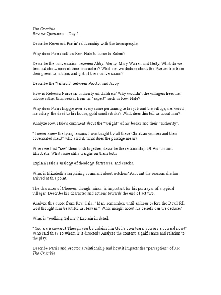 The Crucible Review | PDF