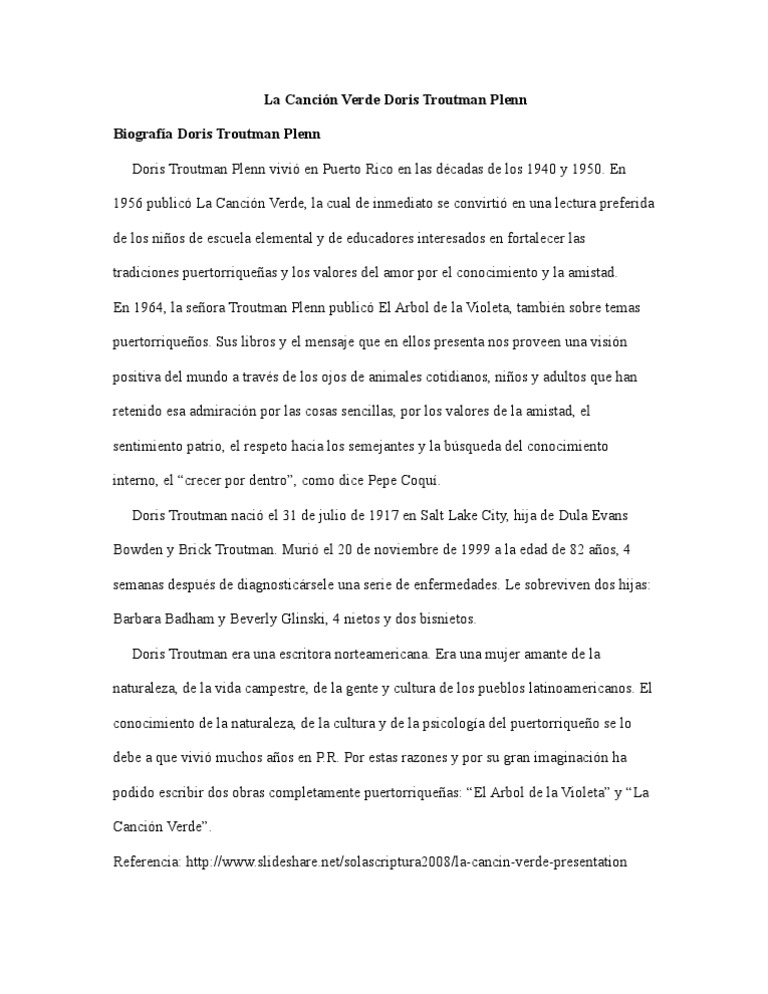 Doris Troutman Plenn | PDF