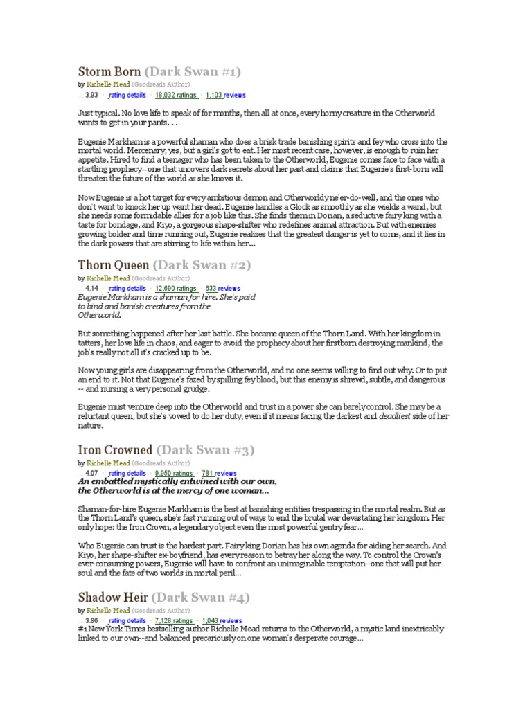 Dark Swan | PDF | Traditional Stories | Paranormal