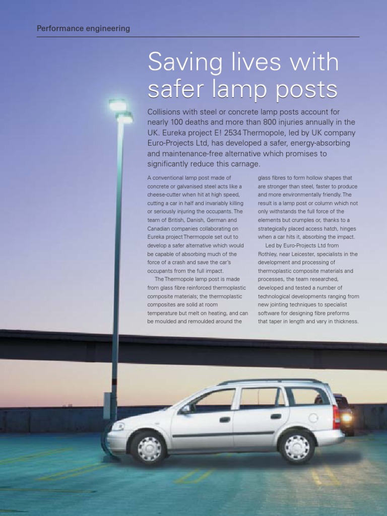 Life Saving Composite Lamp Posts | PDF | Composite Material | Road