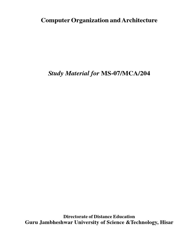 Computer Architecture | PDF | Instruction Set | Central Processing Unit