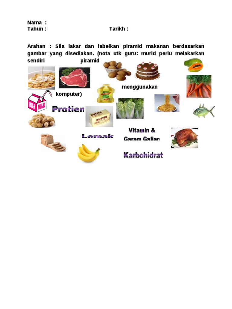 Latihan Piramid Makanan | PDF