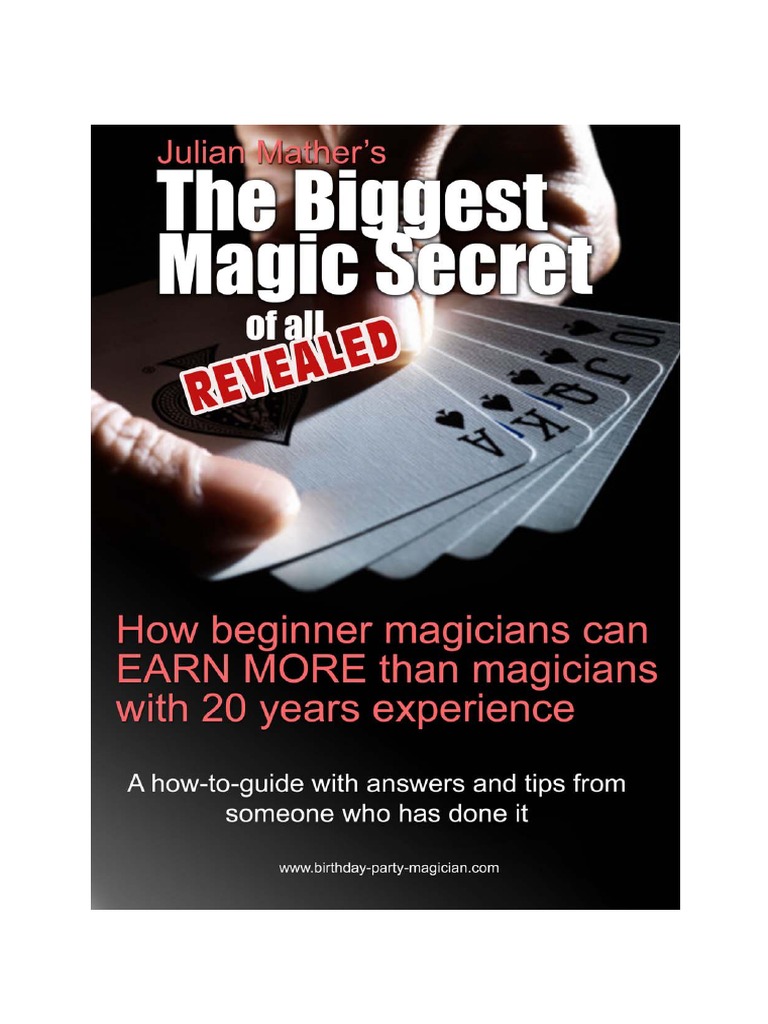 Big Magic Secret Ebook Final | PDF | Magic (Illusion) | Circus Skills
