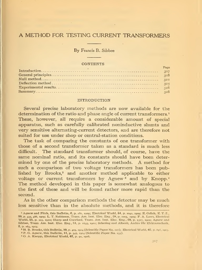 Current Transformer Testing | PDF | Transformer | Inductor