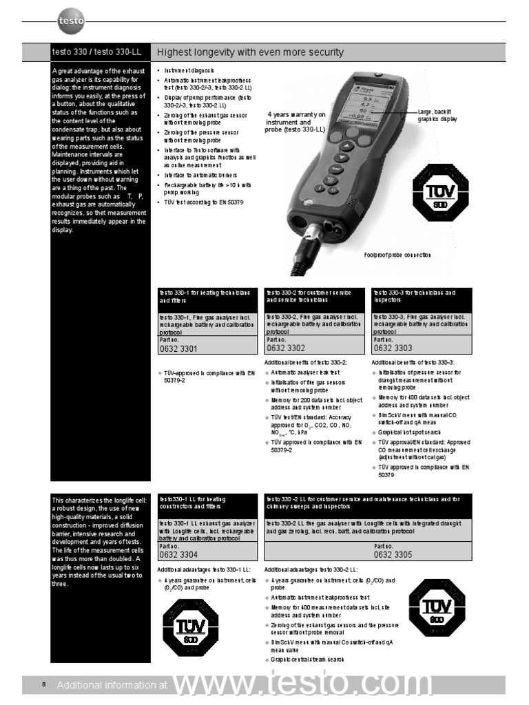 Testo | PDF | Calibration | Battery (Electricity)