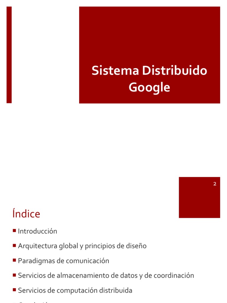 Sistema Distribuido Google | PDF | Mapa reducido | Plataforma como servicio