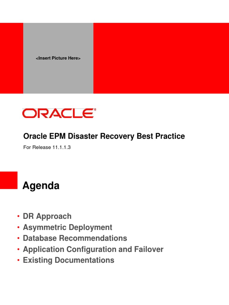 Epm DR Best Practice 130229 | PDF | Replication (Computing) | Backup