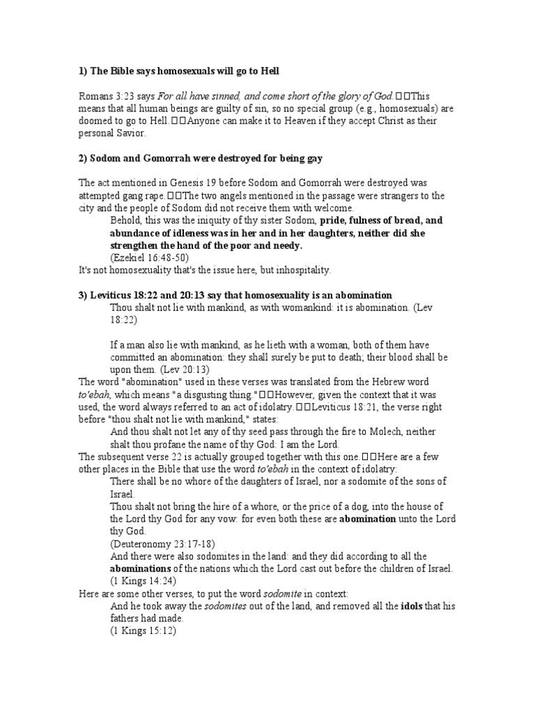 Common Misconceptions | PDF | Sodom And Gomorrah | Human Sexual Activity