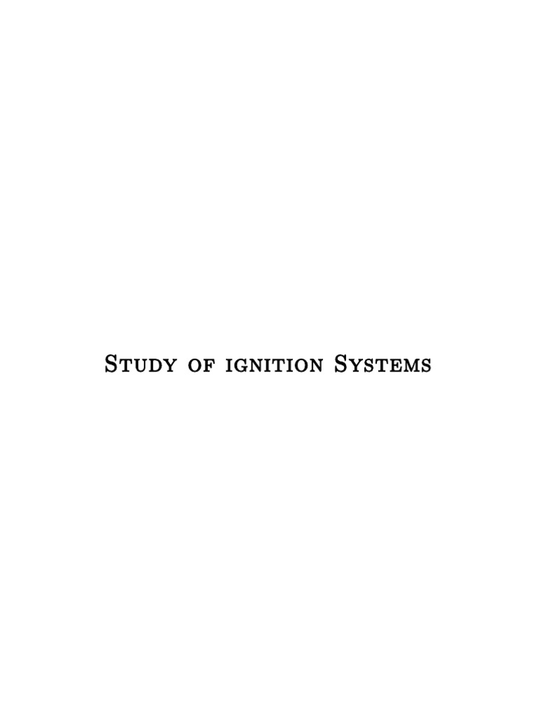 Ignition System Pdf Ignition System Distributor