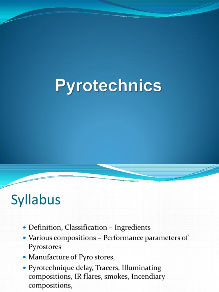 Pyrotechnic | PDF | Fireworks | Pyrotechnics