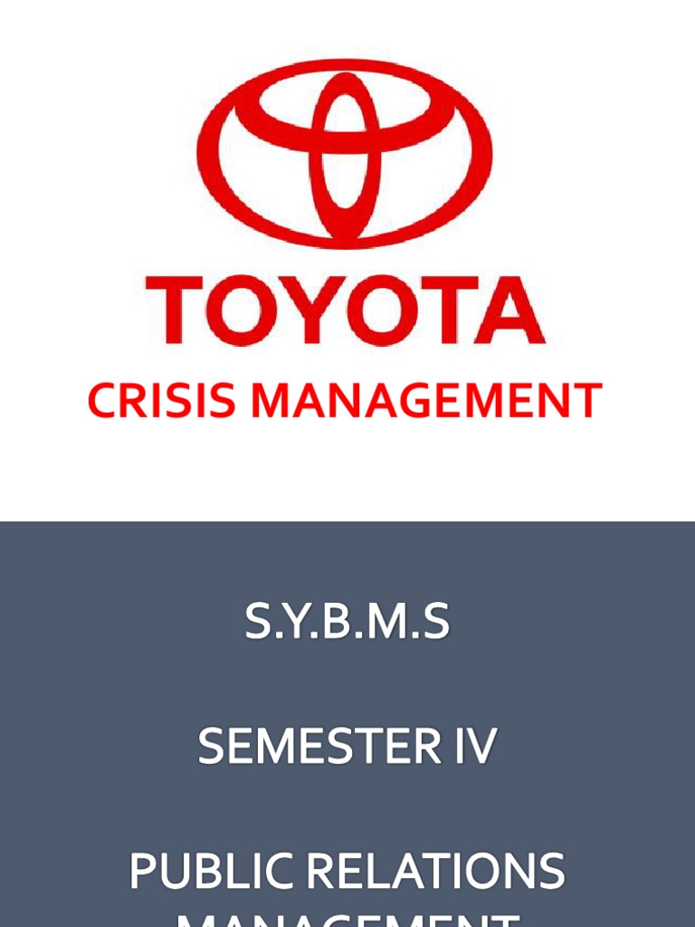 Toyota | PDF | Toyota | Crisis Management