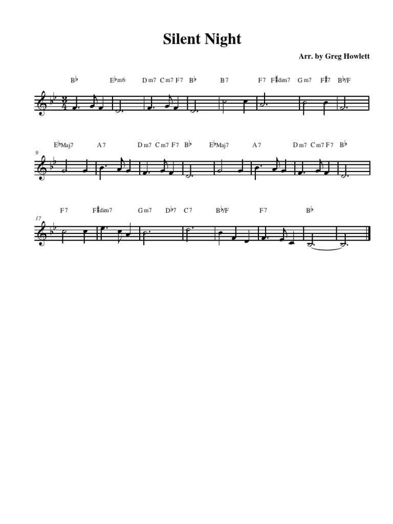 Silent Night Lead Sheet | PDF