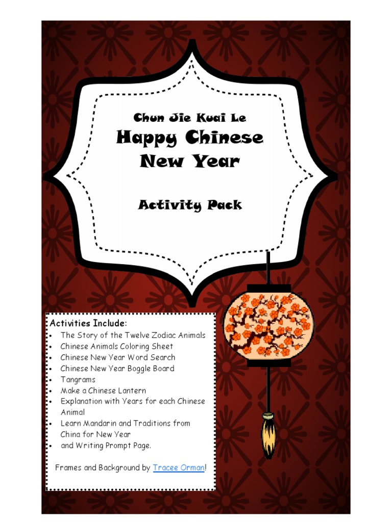 Chinese New Year Activities Pack | PDF | Chinese Zodiac | China