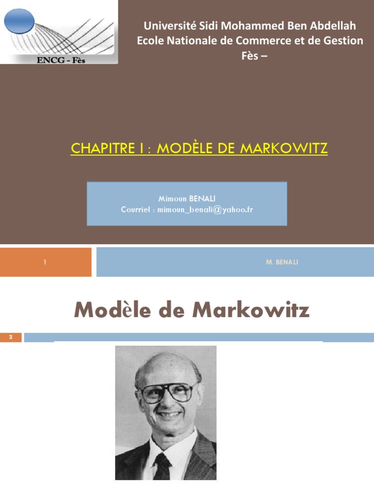 Comprendre le Modèle de Markowitz | PDF | Volatilité (Finance) | Corrélation (statistiques)