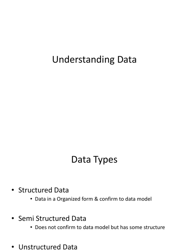Understanding Structured, Semi-Structured and Unstructured Data Types ...