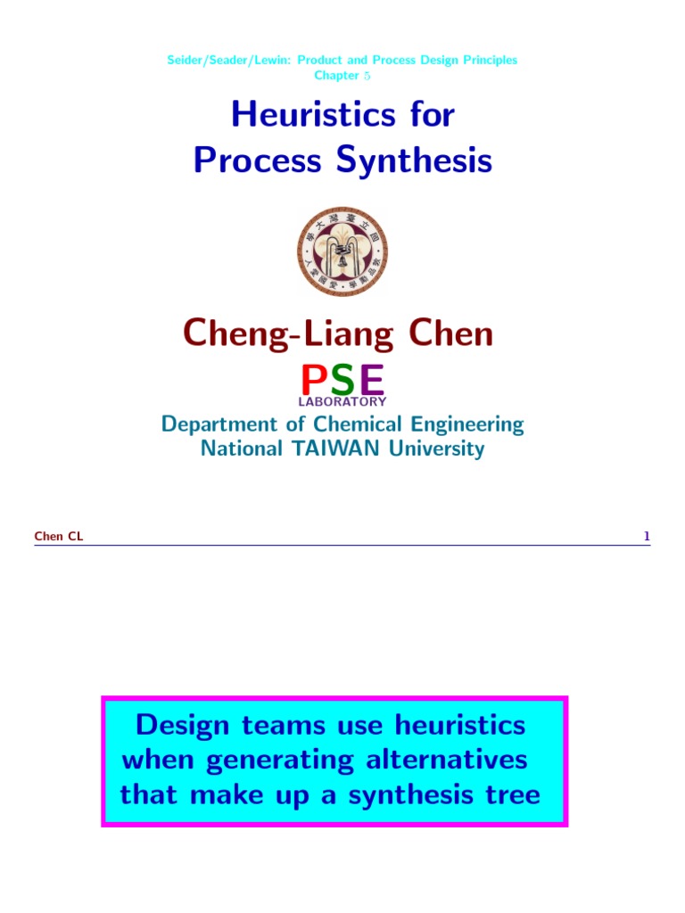 Process Synthesis Heuristics Guide | PDF | Crystallization | Gas Compressor