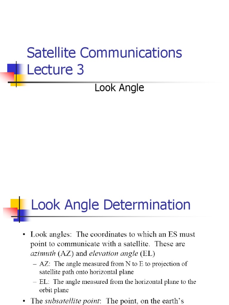 Look Angle Determination | PDF