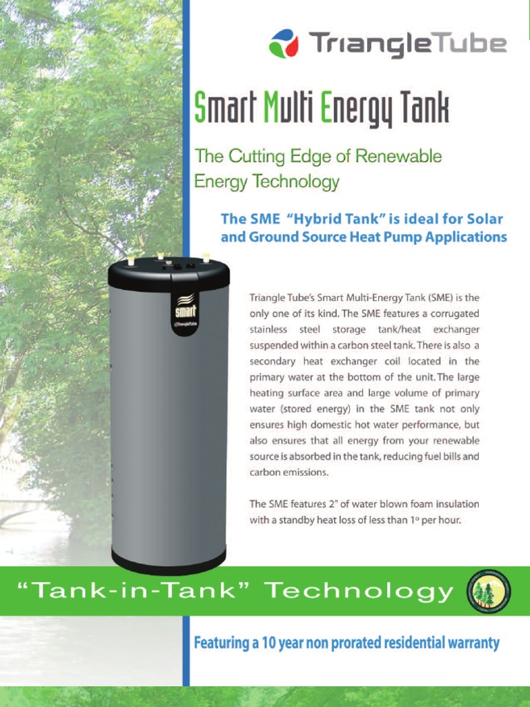 Triangle Tube SME Hybrid Solar/Geothermal DHW Storage Tanks Brochure ...