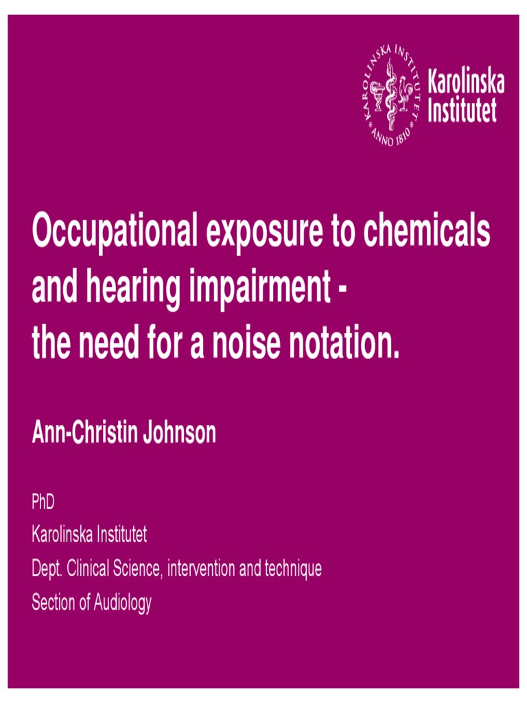 Ototoxic Chemicals and Hearing Loss Risks | PDF | Reactive Oxygen ...