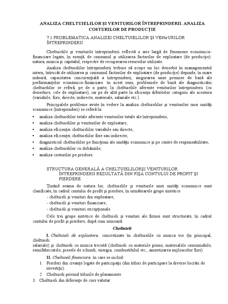 Cheltuieli Si Venituri