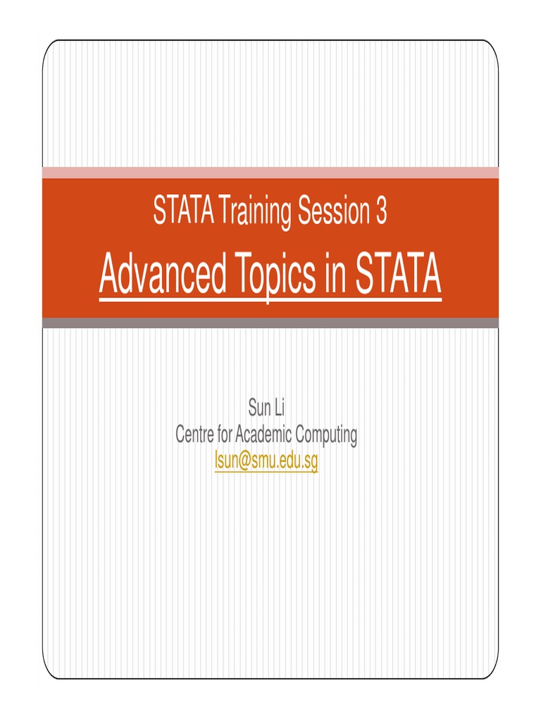 STATA Training Session 3 | PDF | Autoregressive Integrated Moving Average | Time Series