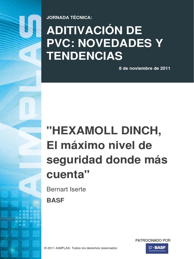 Hexamoll Dinch Bernat Iserte | PDF | Cloruro de polivinilo | Calidad ...