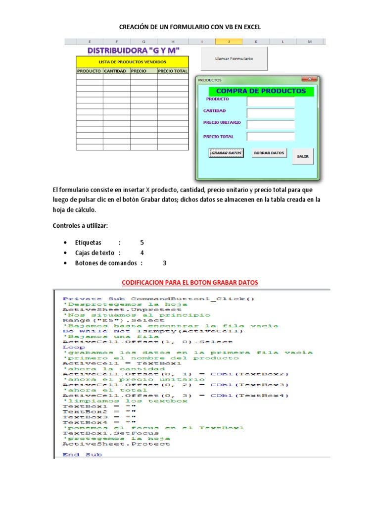 FormularioVBExcel | PDF | Point and Click | Microsoft Excel