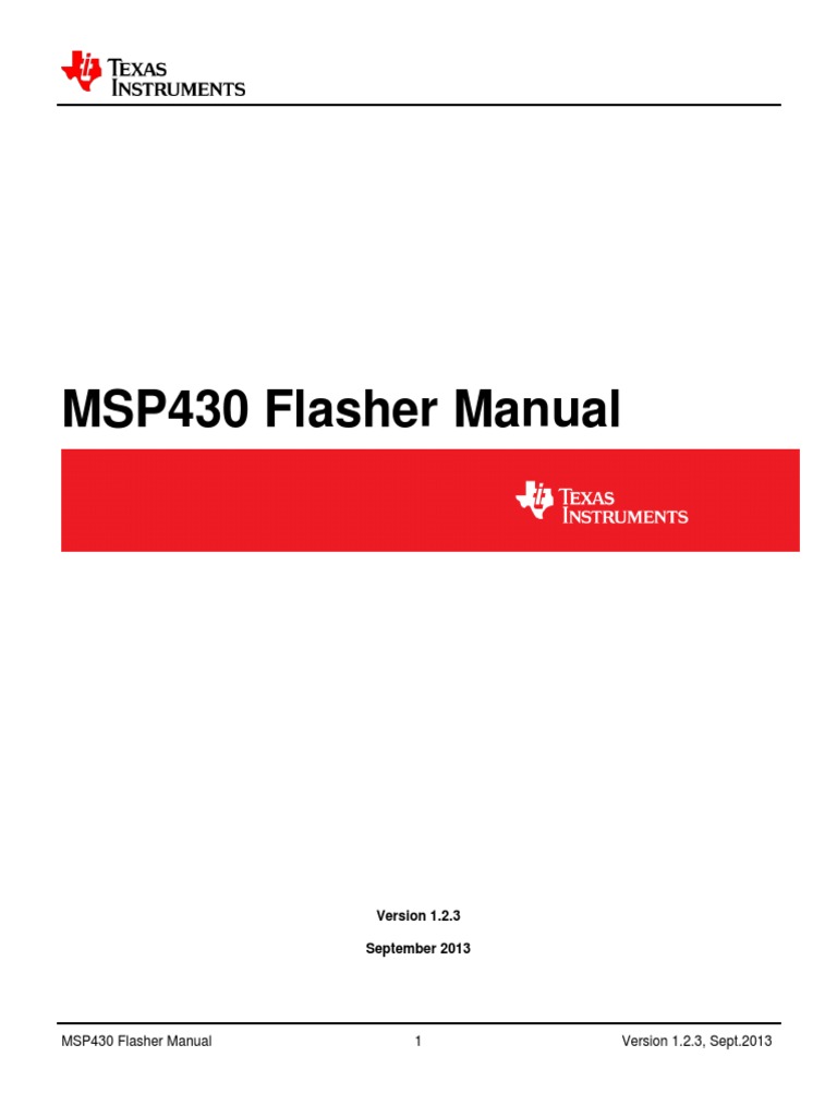 MSP430 Flasher | PDF | Command Line Interface | Input/Output