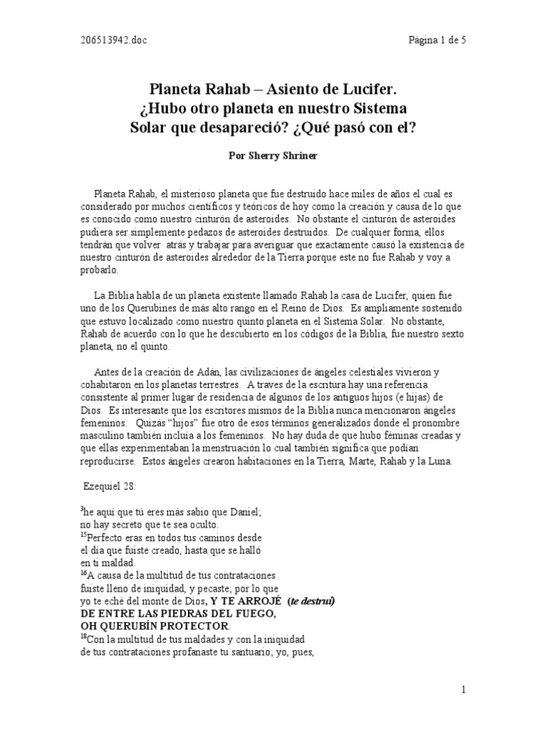 Planeta Rahab Asiento de Lucifer Planet Rahab Lucifer S Seat SP | PDF ...