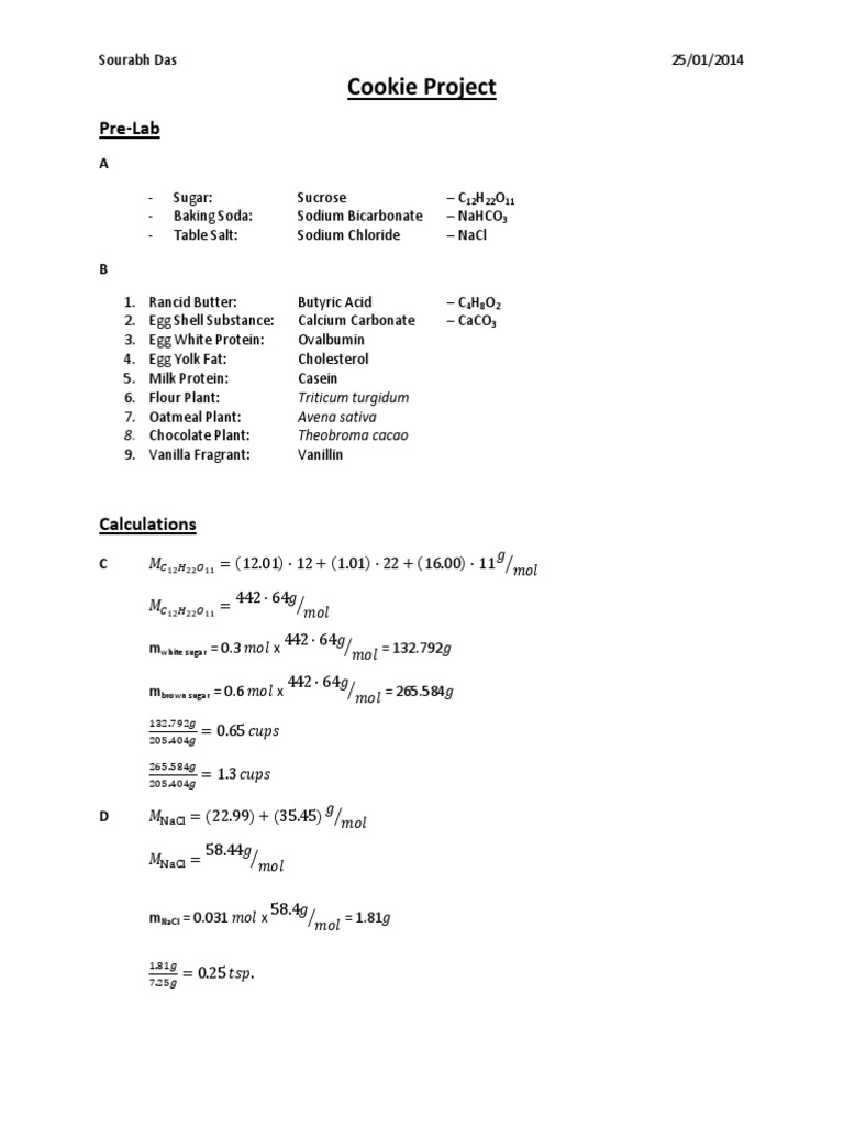 Cookie Project: Pre-Lab | PDF