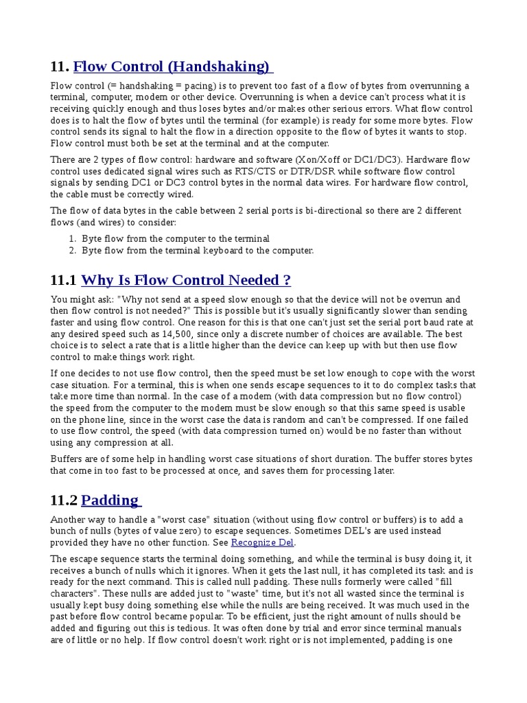 Flow Control (Handshaking) : Recognize Del | PDF | Electronic Engineering | Computing