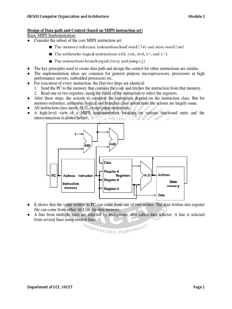 Coa Module 2 Notes Pdf Instruction Set Central Processing Unit 