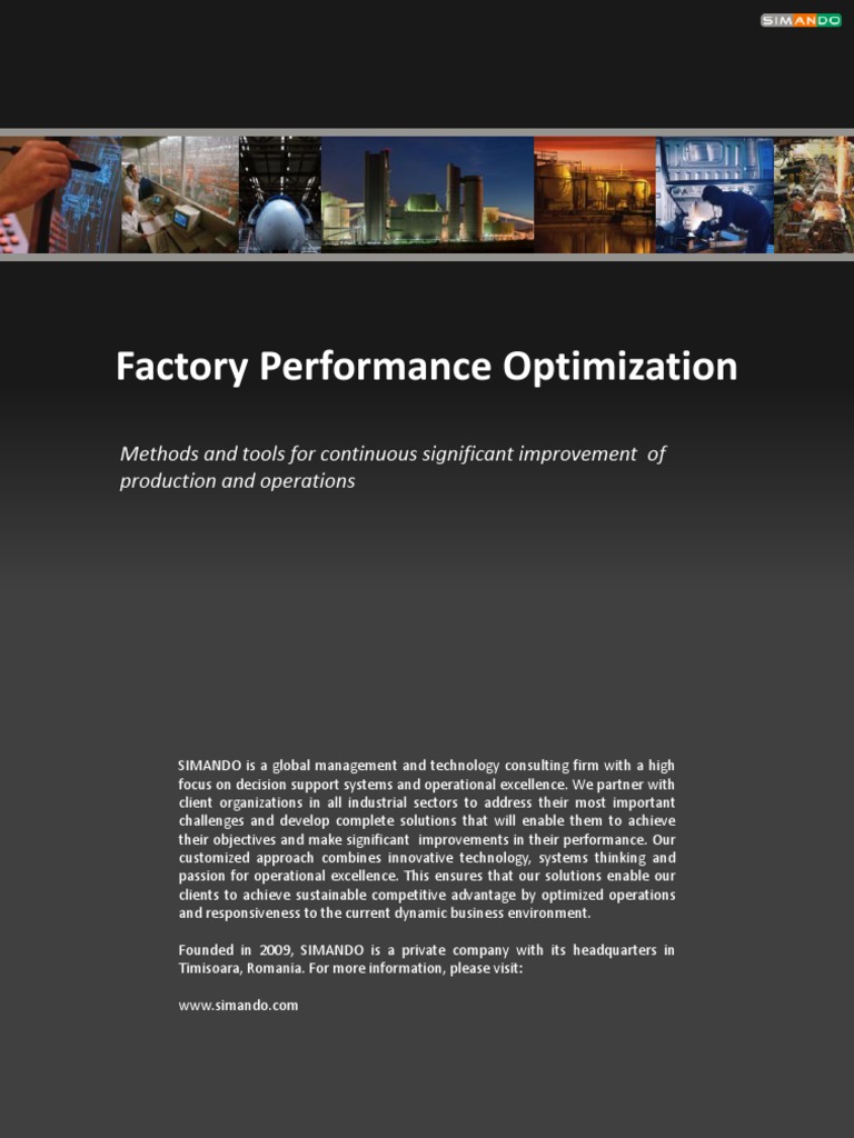 Factory Performance Optimization | PDF | Lean Manufacturing | Design For Six Sigma