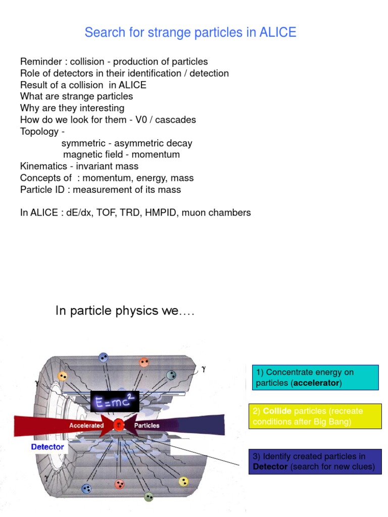 Search For Strange Particles in ALICE | PDF | Electronvolt | Elementary Particle