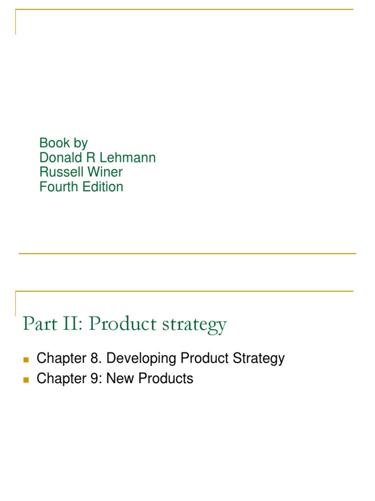 Product Management: Book by Donald R Lehmann Russell Winer Fourth ...