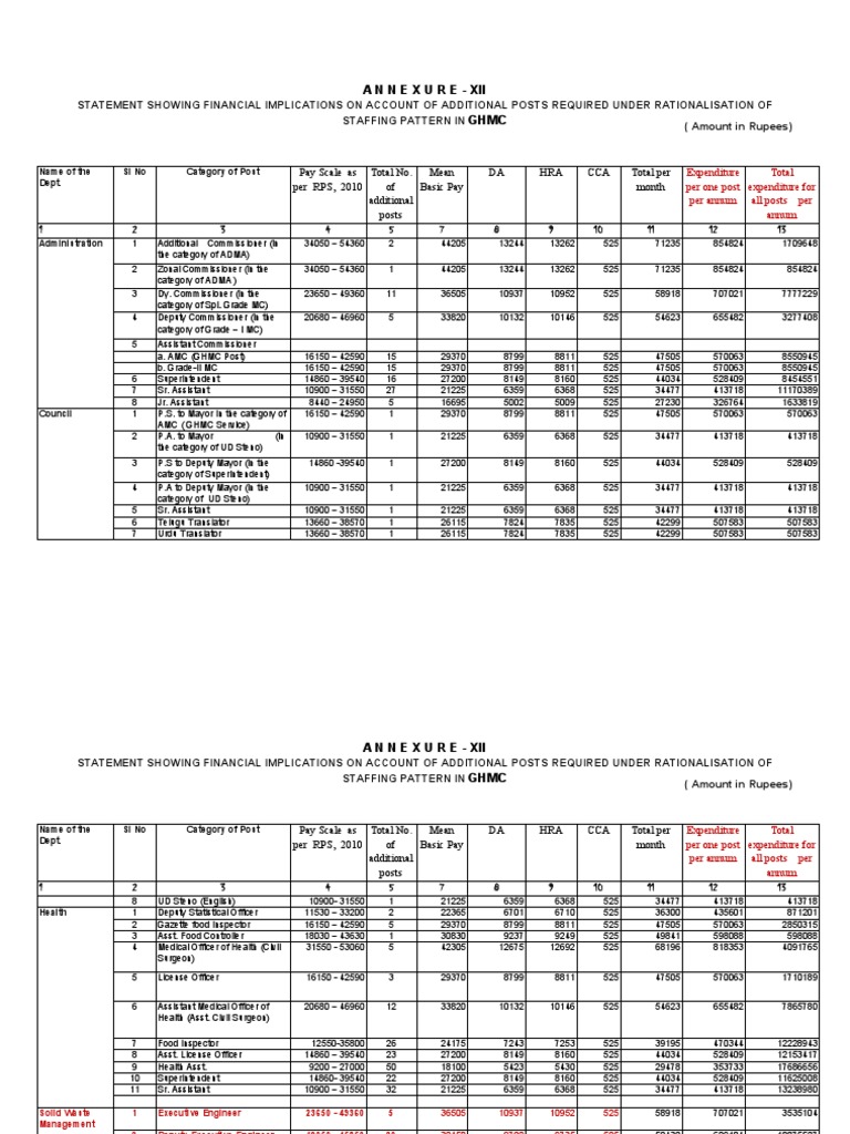 Staffing Pattern Report_Volume-II | Inspector | Local Government