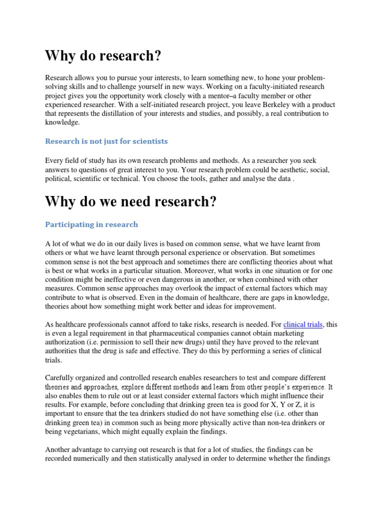 Why Do Research Research Is Not Just For Scientists Pdf