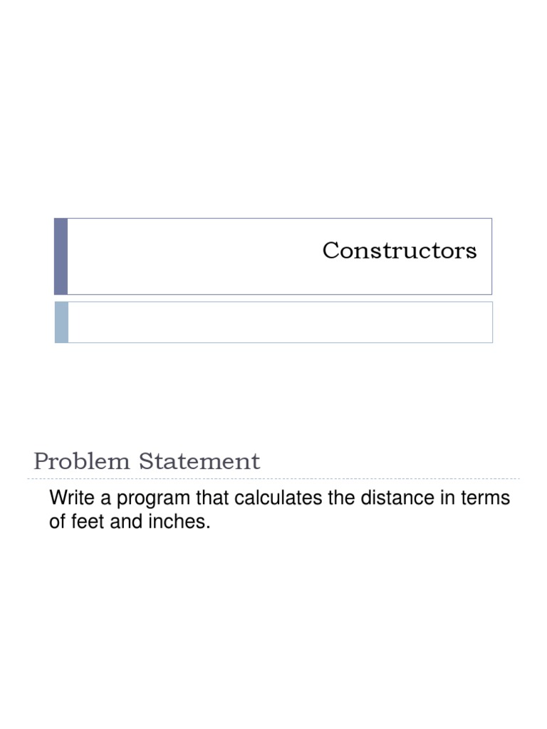 Constructor Pdf Parameter Computer Programming Constructor Object Oriented Programming 5364