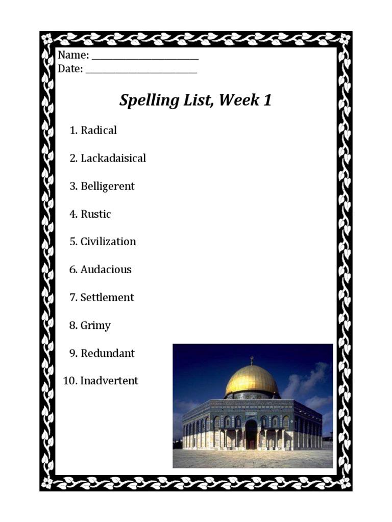 Spellinglist | PDF